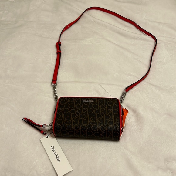 Calvin Klein | Bags | Calvin Klein Red And Black Purse | Poshmark